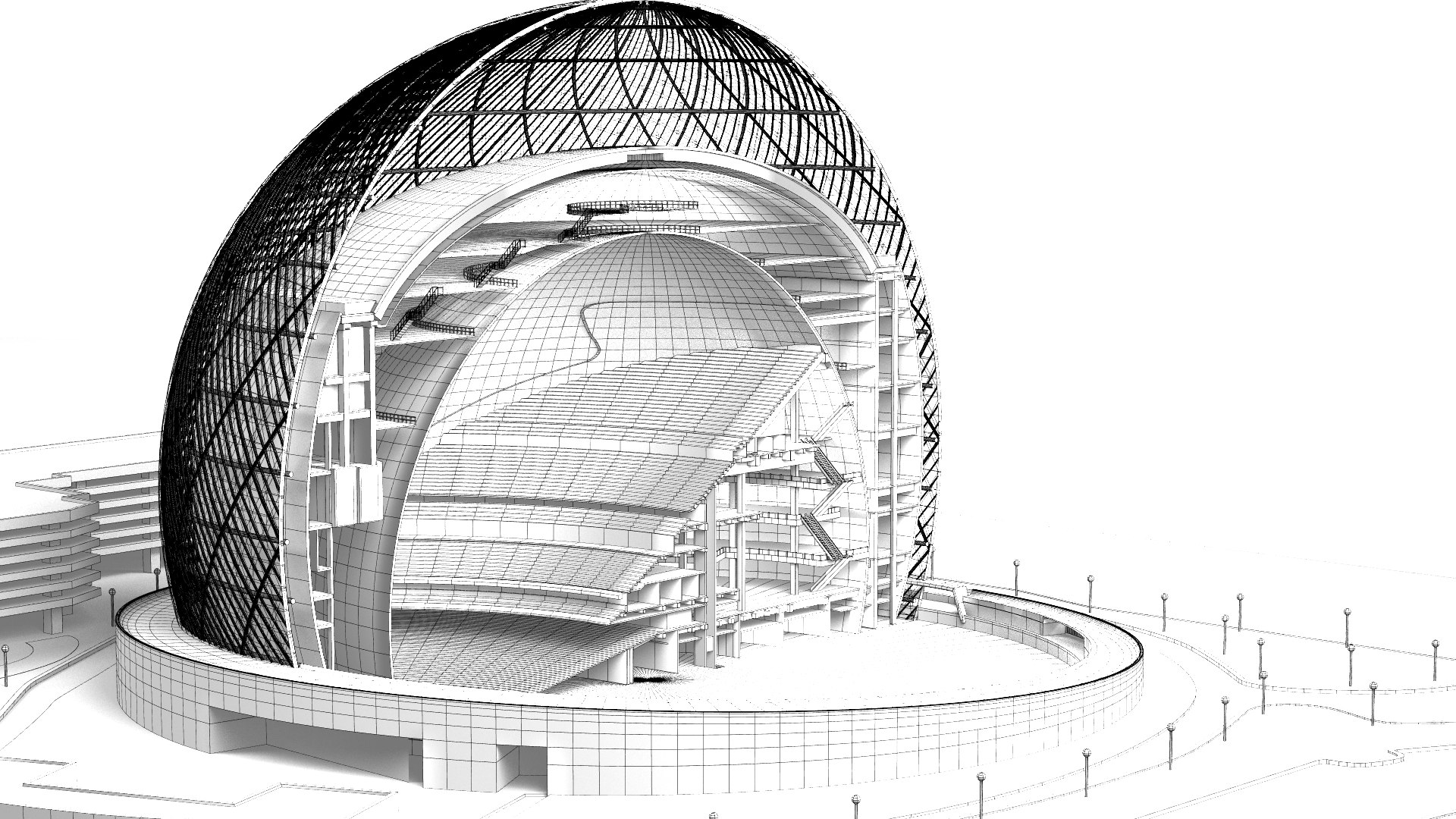 Sphere Of Las Vegas With Cutaway 3D - TurboSquid 2215948