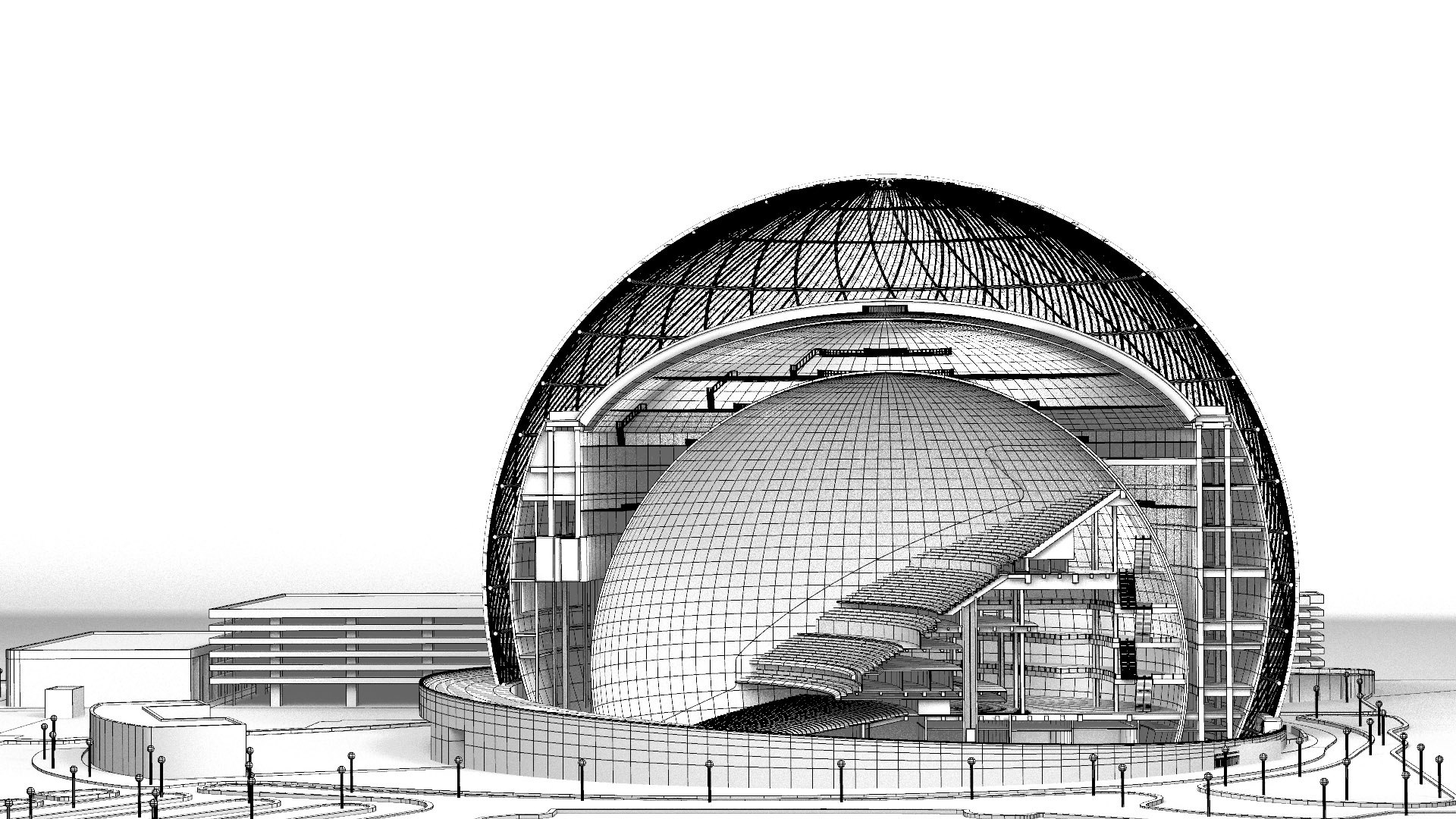 Sphere Of Las Vegas With Cutaway 3D - TurboSquid 2215948