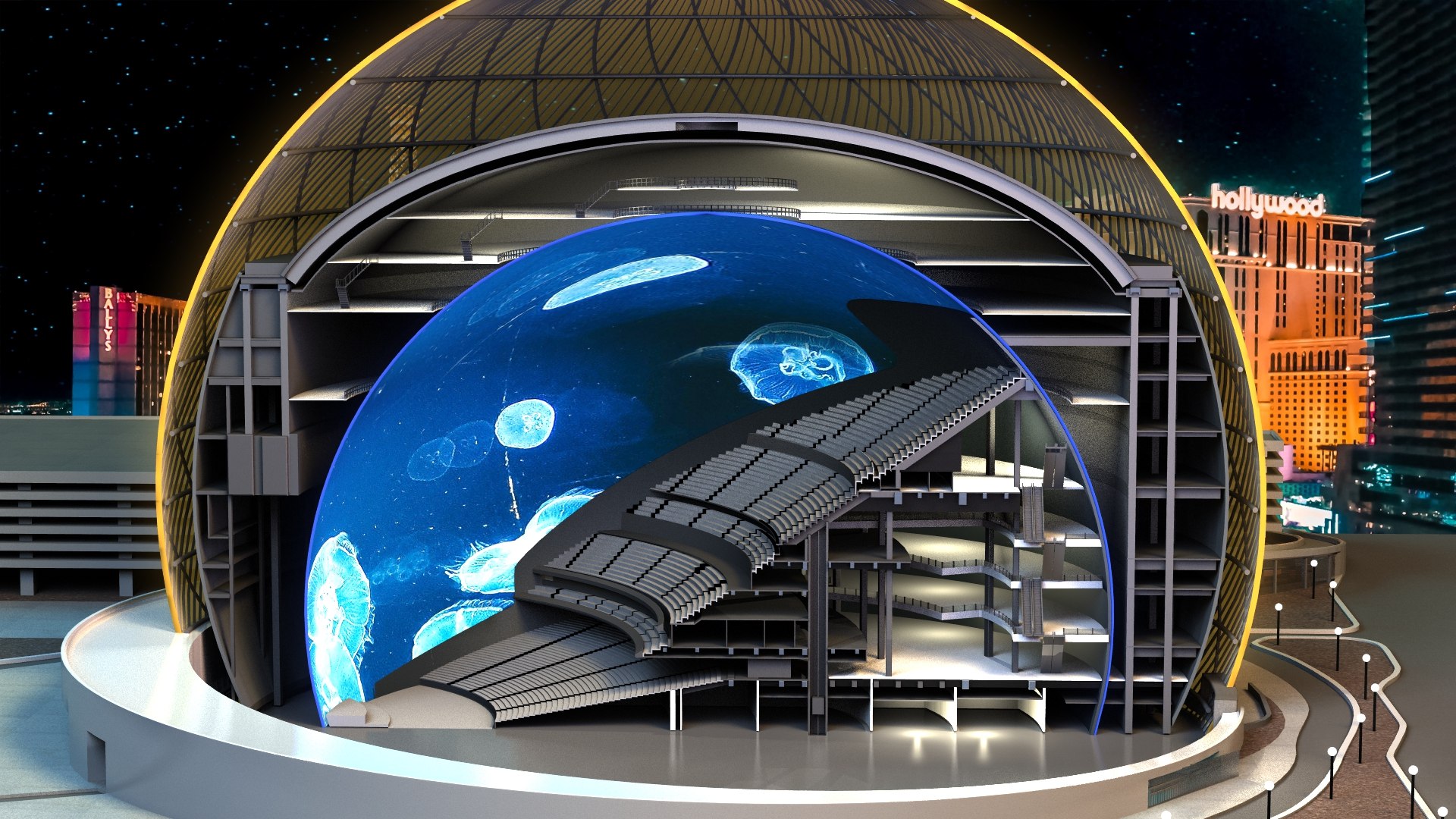 Sphere Of Las Vegas With Cutaway 3D - TurboSquid 2215948