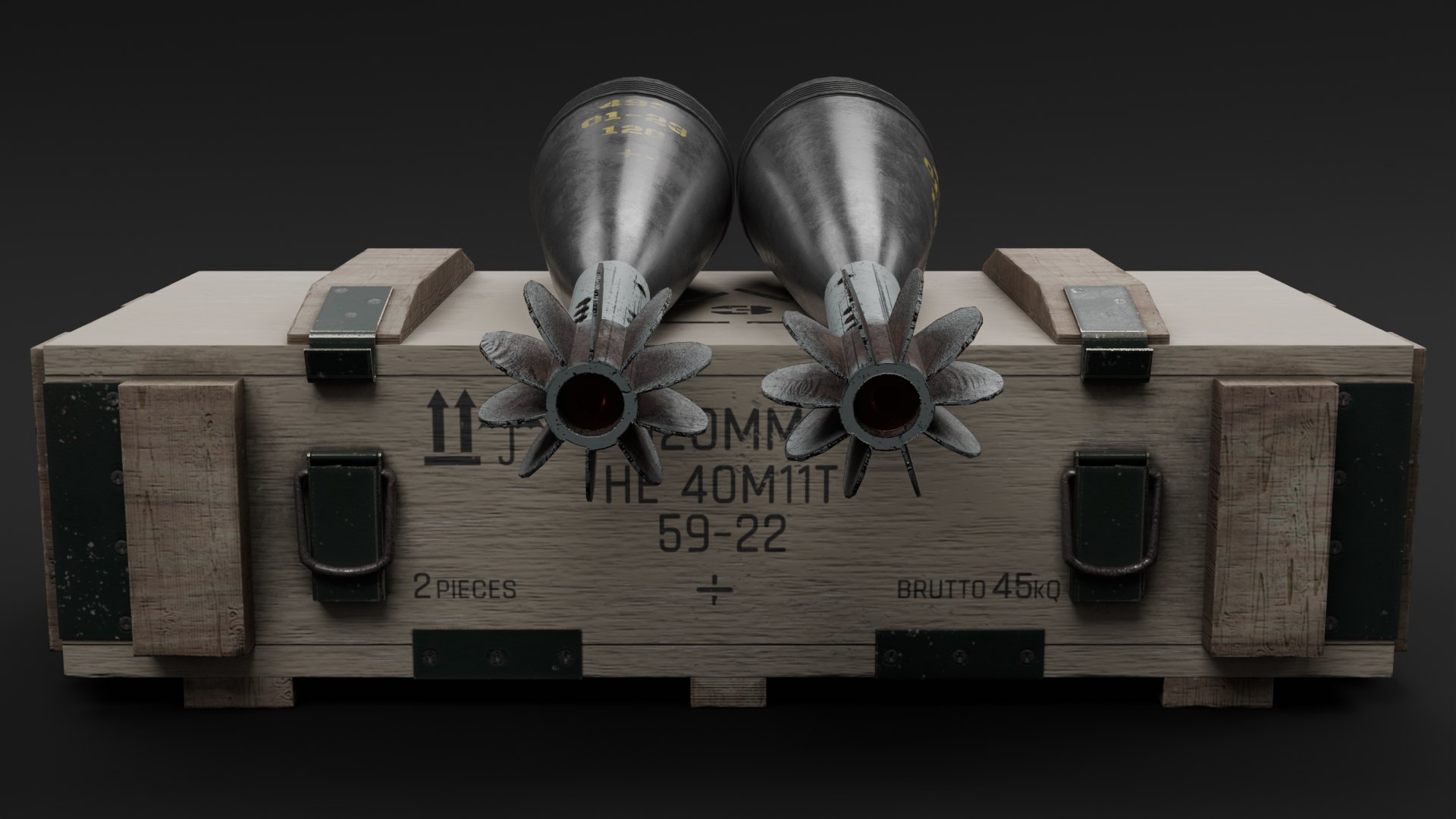 Game-Ready Mortar Bomb Pack 3D Model - TurboSquid 2214869