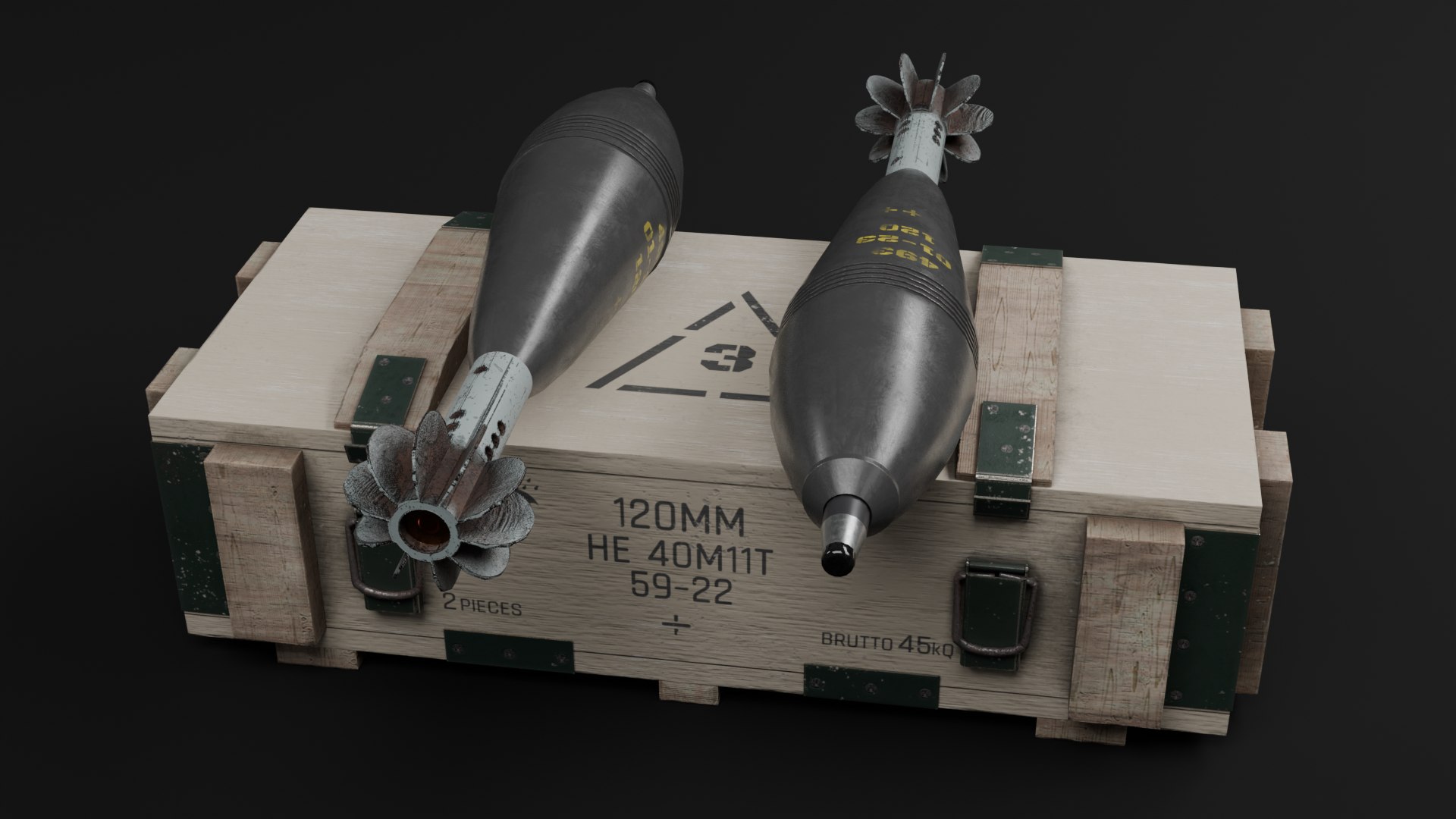 Game-Ready Mortar Bomb Pack 3D Model - TurboSquid 2214869