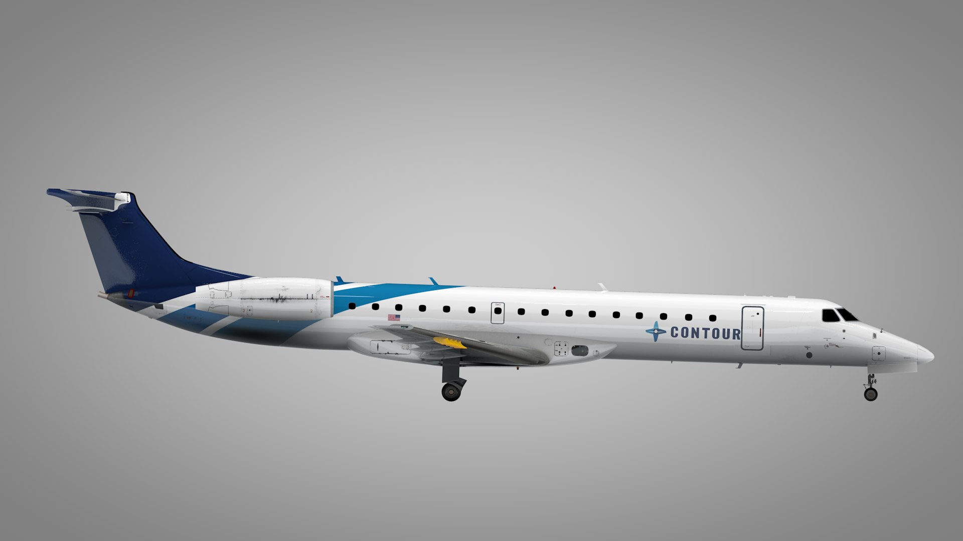 3D Model CONTOUR EMBRAER ERJ 145 L1410 - TurboSquid 1749726