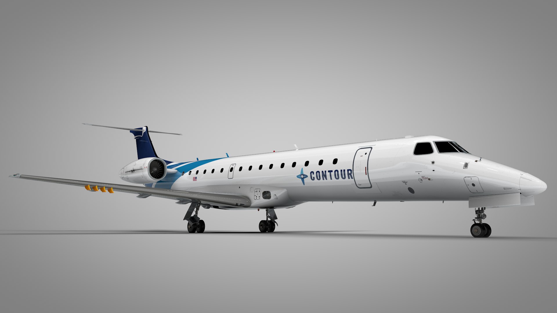 3D Model CONTOUR EMBRAER ERJ 145 L1410 - TurboSquid 1749726