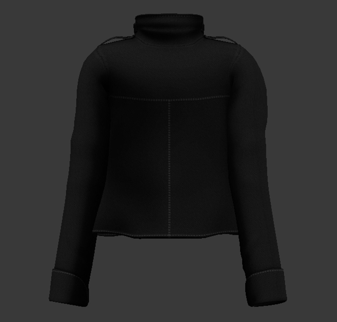 3D Jacket Black Model - TurboSquid 1172009