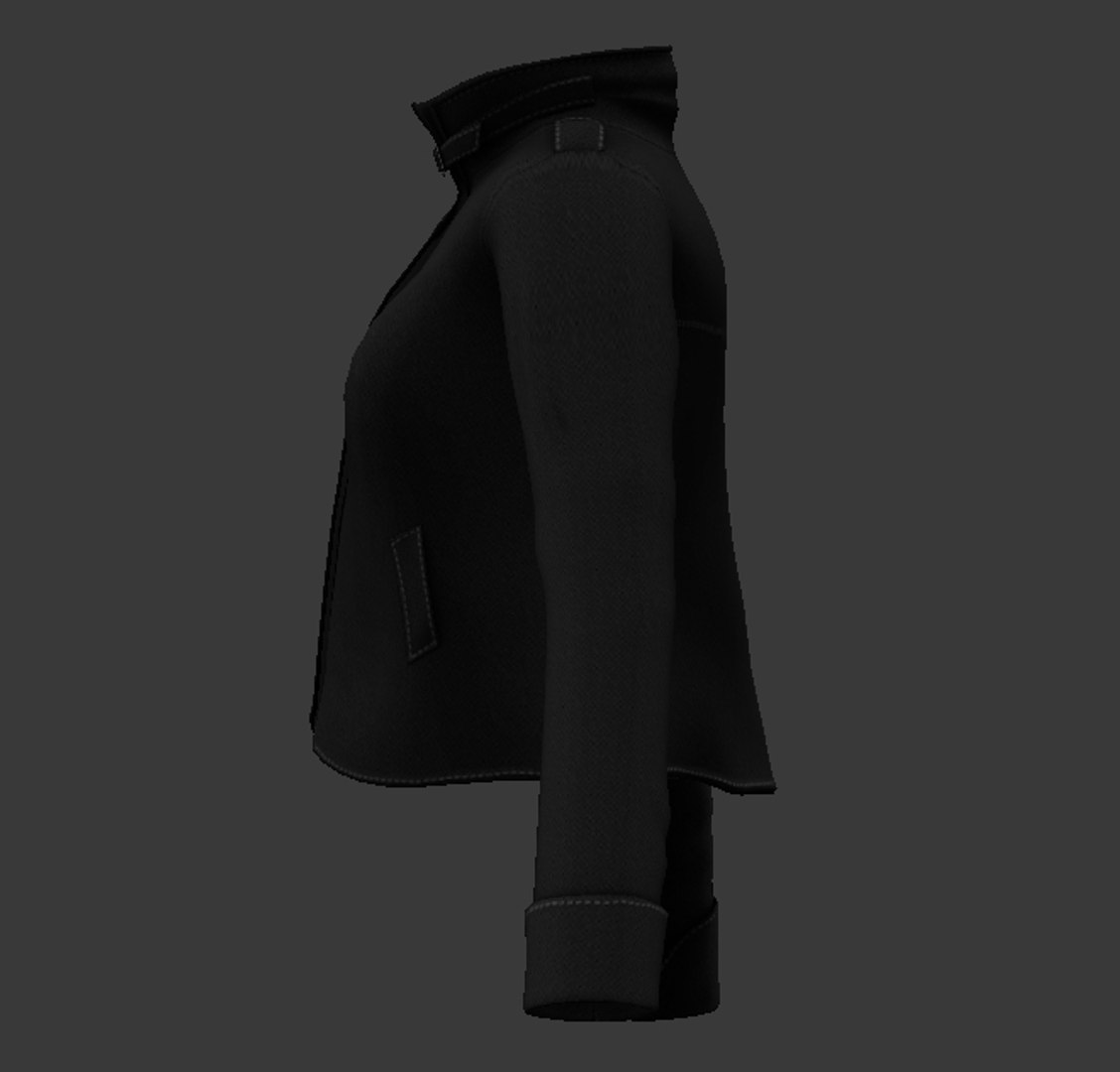 3D Jacket Black Model - TurboSquid 1172009