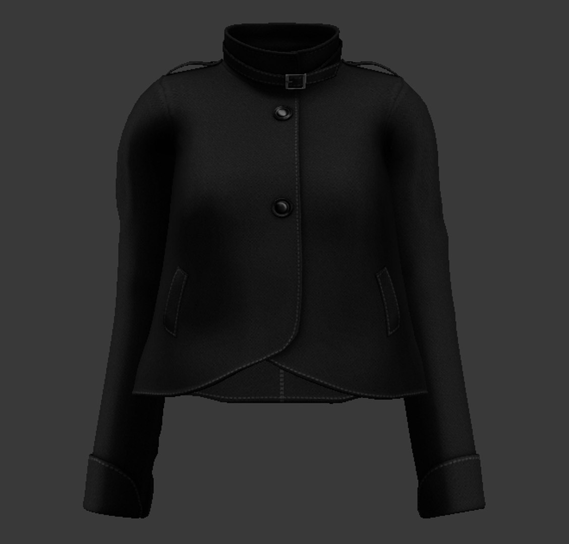 3D Jacket Black Model - TurboSquid 1172009