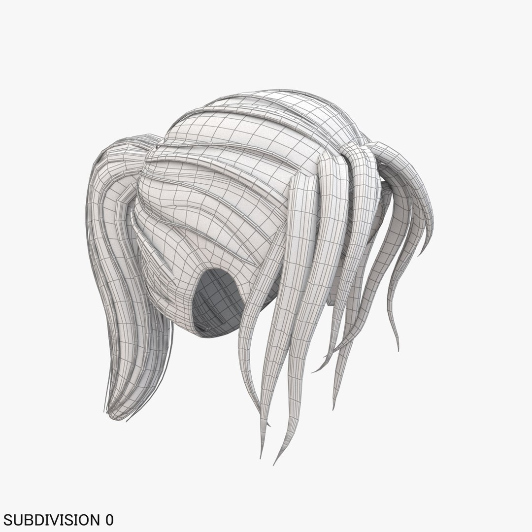 3D Cartoon Hair - TurboSquid 1310464
