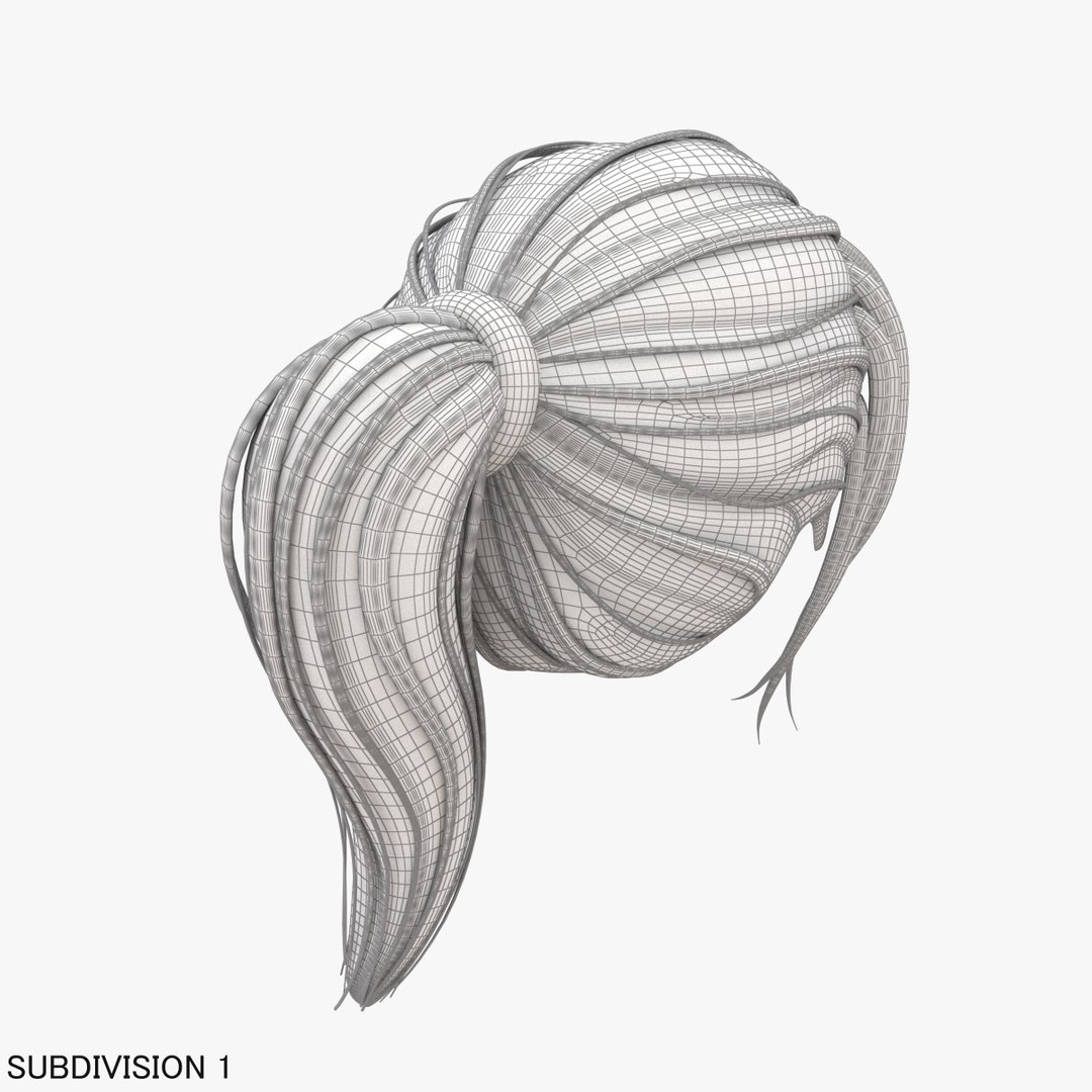 3D Cartoon Hair - TurboSquid 1310464