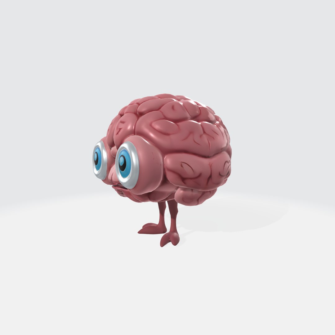 3D Model Cartoon Character Brain - TurboSquid 2376026