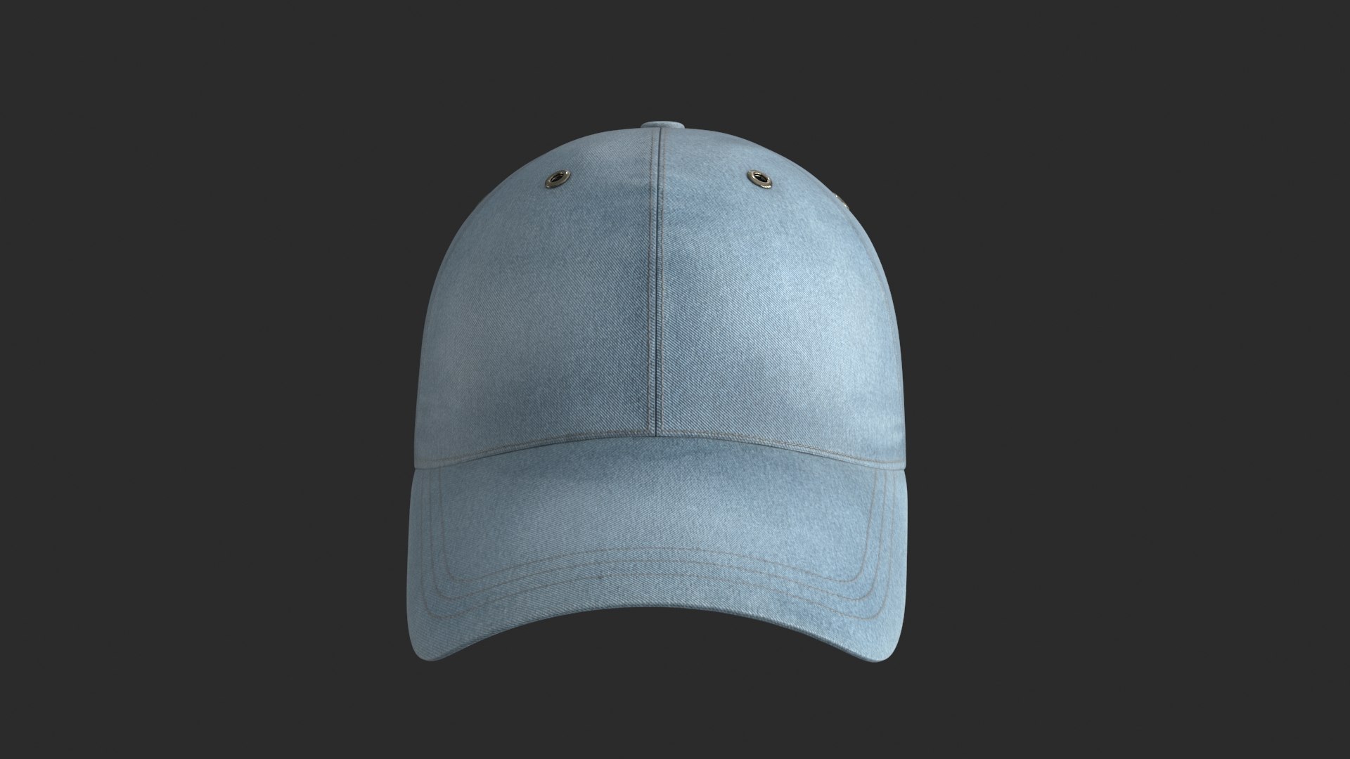 Blue Denim Baseball Cap 3D Model - TurboSquid 2129258
