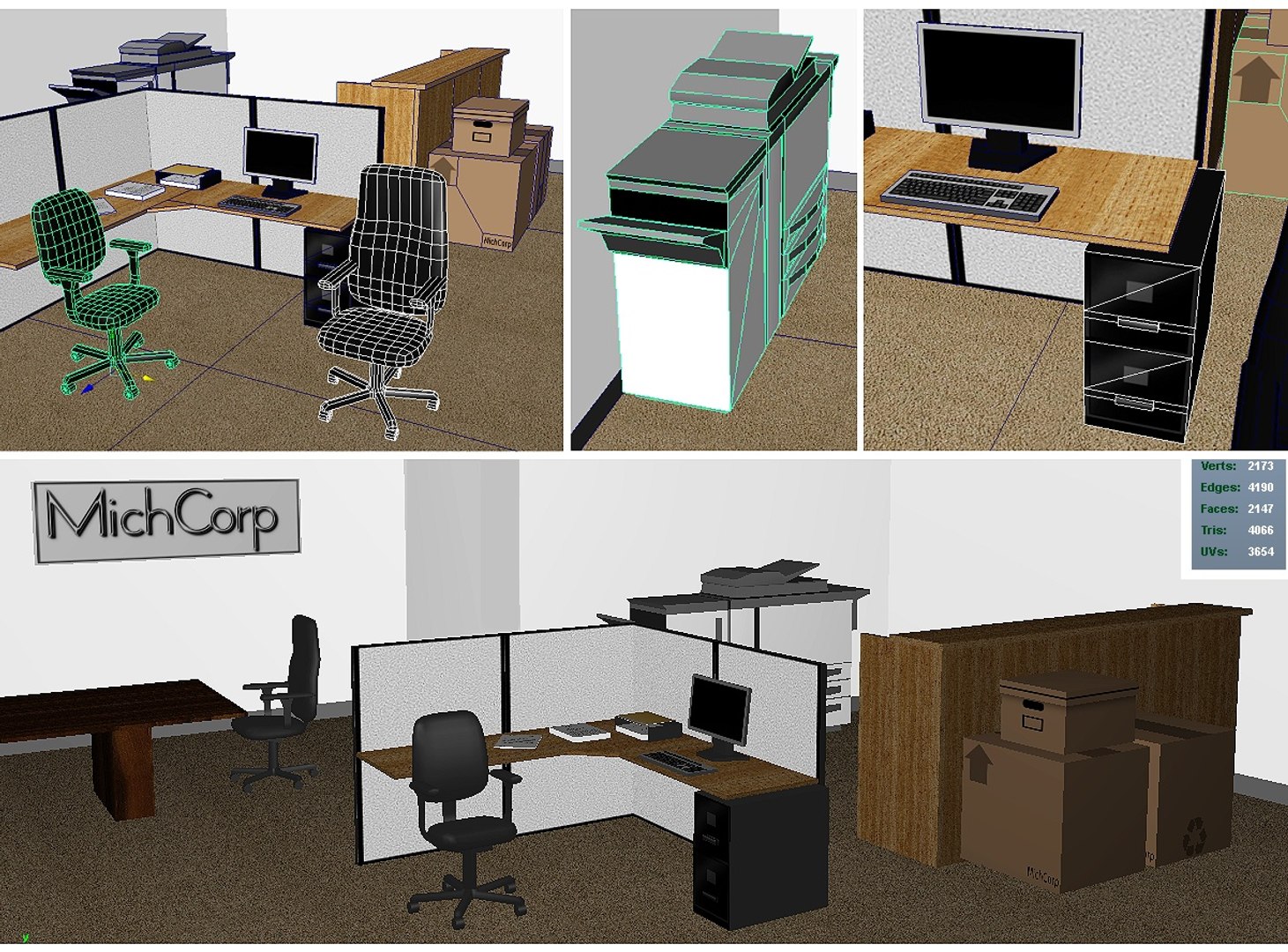 3D model office set - TurboSquid 1259772