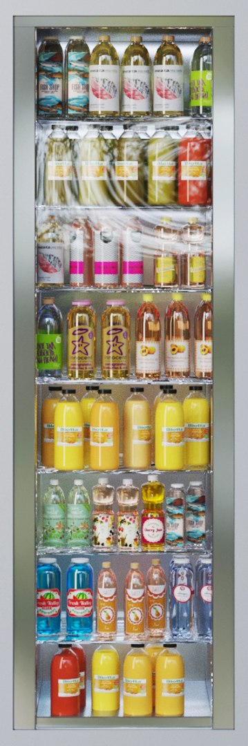 3D Large Grocery Showcase In A Supermarket - TurboSquid 1792402