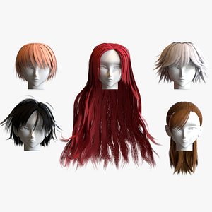 Download Free & Premium Stylized Hair Strands 3D Models | TurboSquid