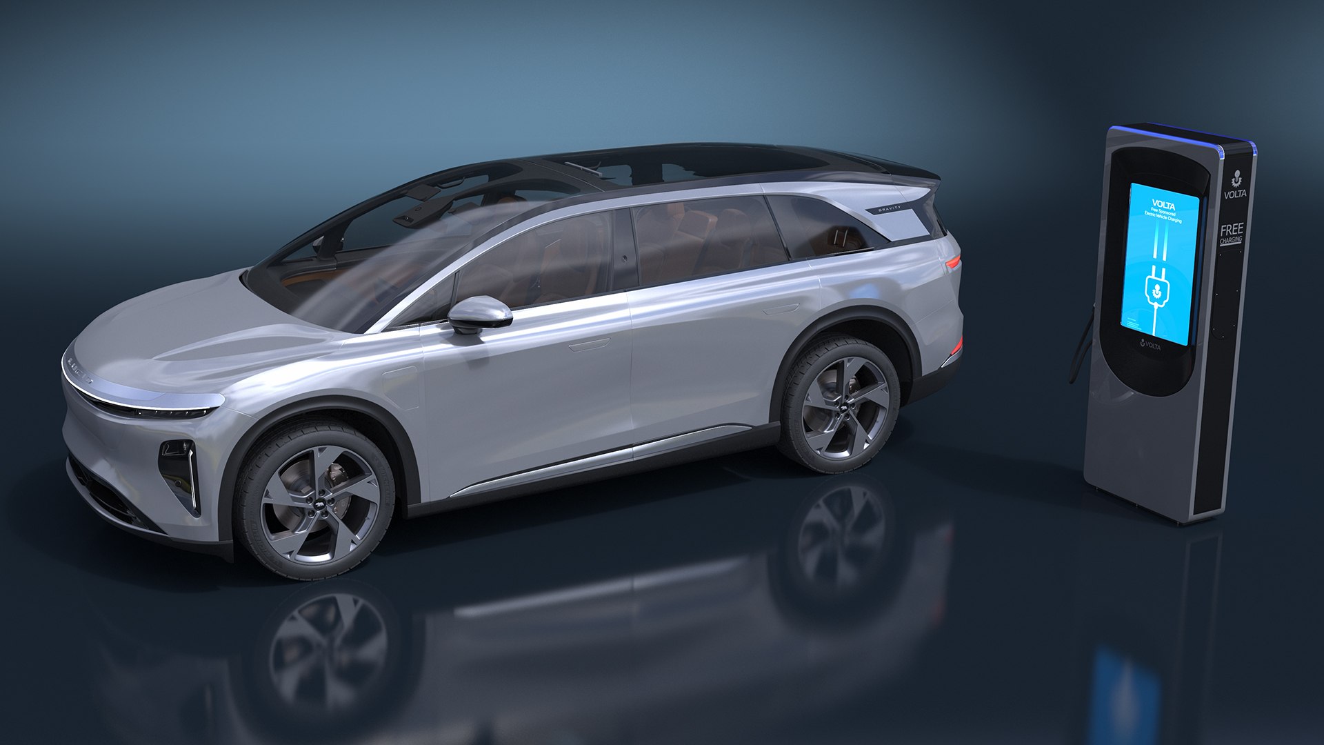 Lucid Gravity Electric SUV With Charging Station 3D Model - TurboSquid ...