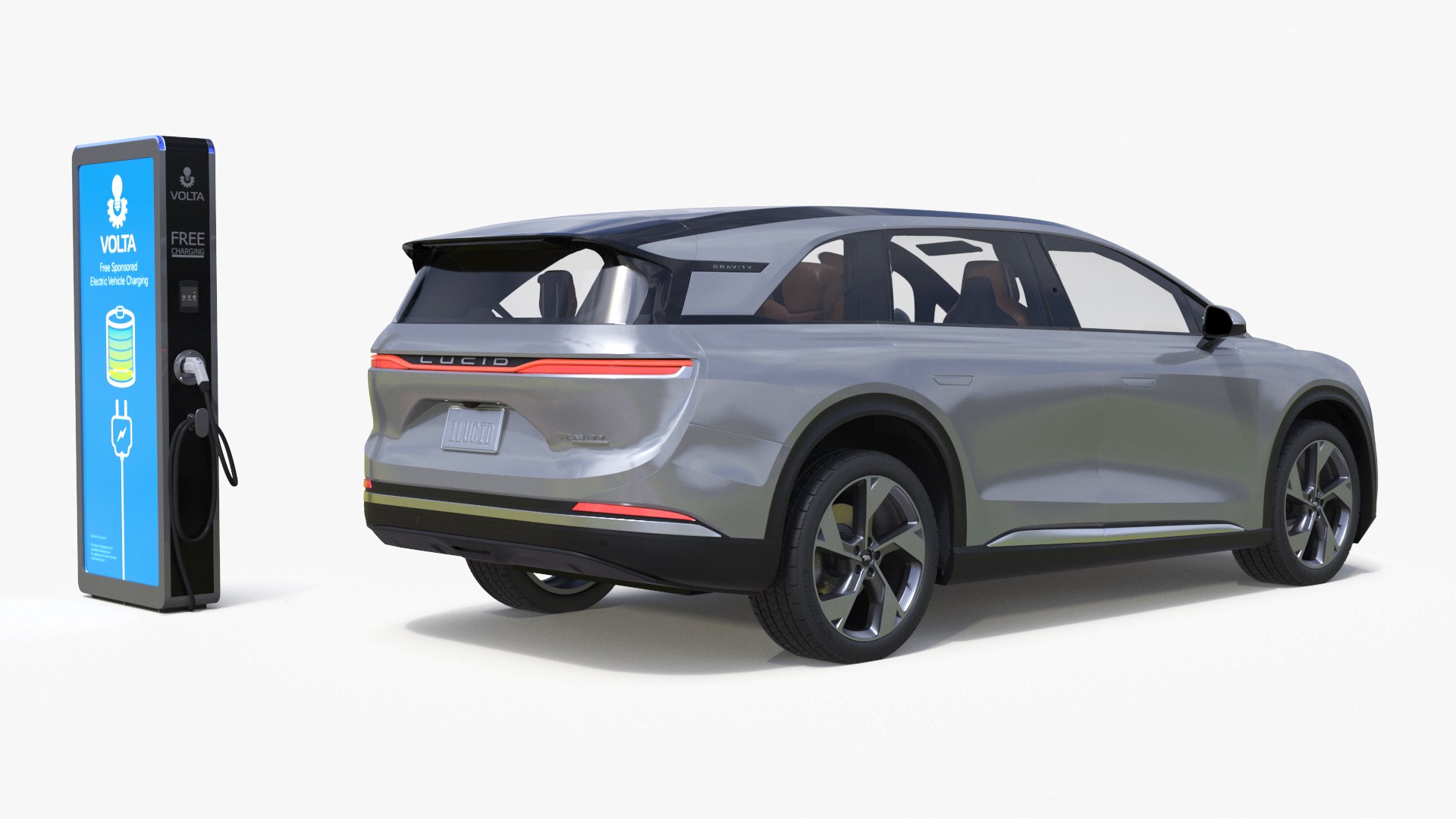 Lucid Gravity Electric SUV With Charging Station 3D Model - TurboSquid ...