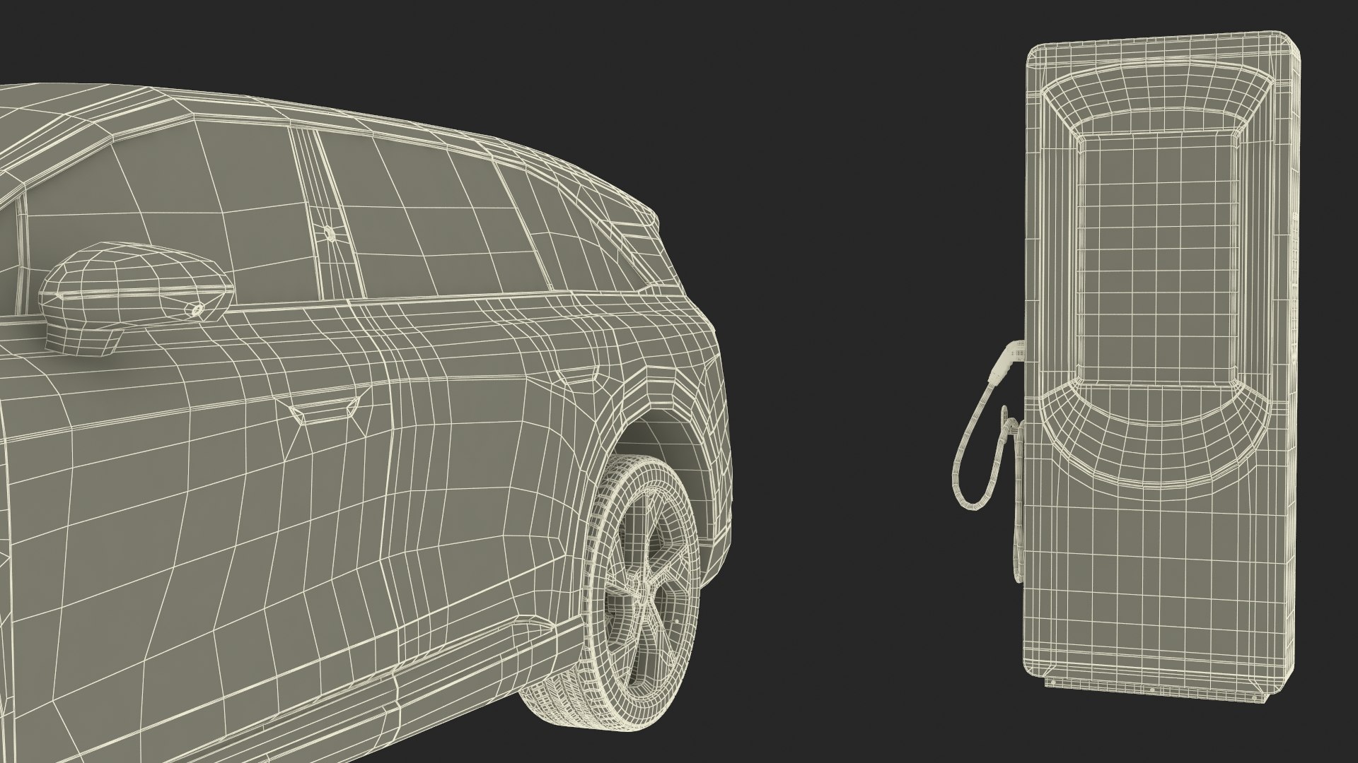 Lucid Gravity Electric SUV With Charging Station 3D Model - TurboSquid ...