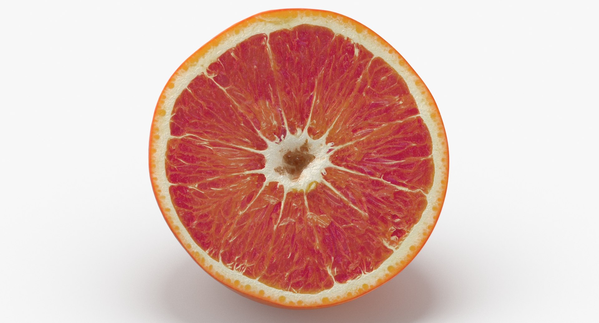 3D Red Orange Half Cut Model - TurboSquid 1620817