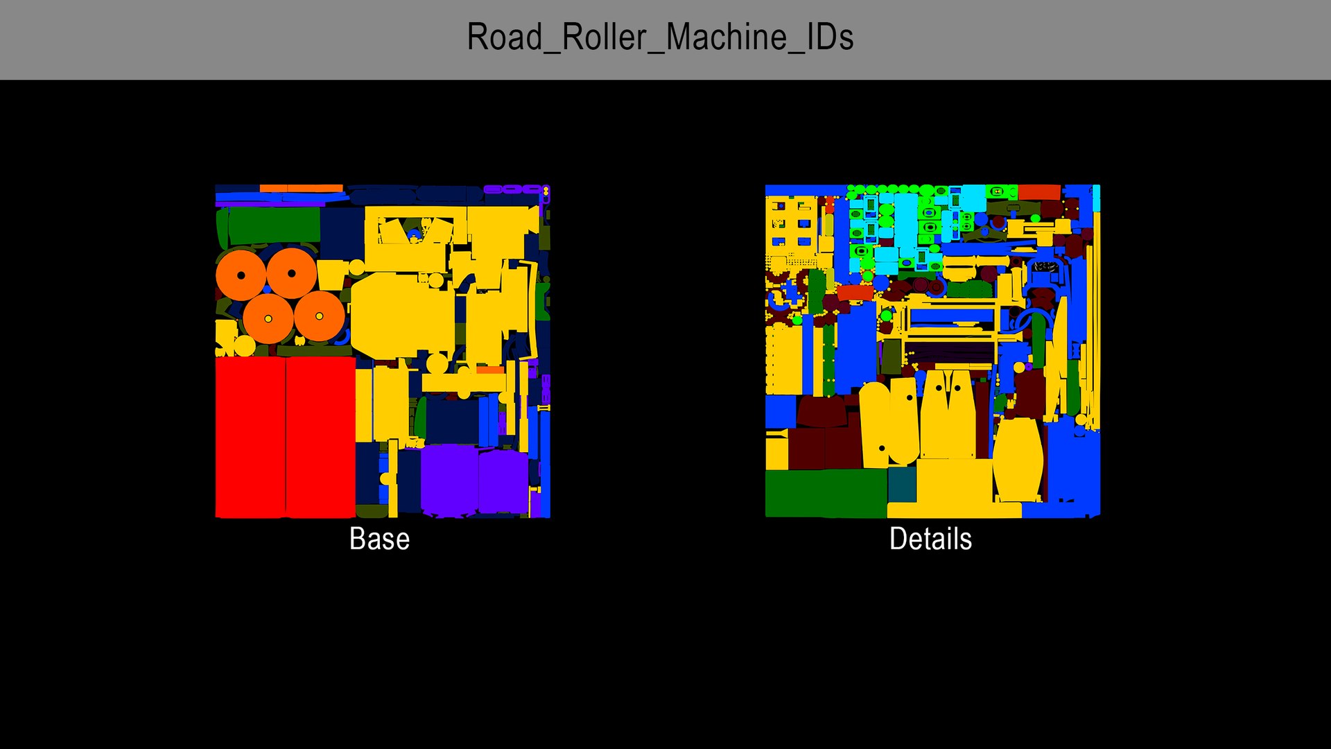 Road Roller Machine UVW Only 3D Model - TurboSquid 2515898
