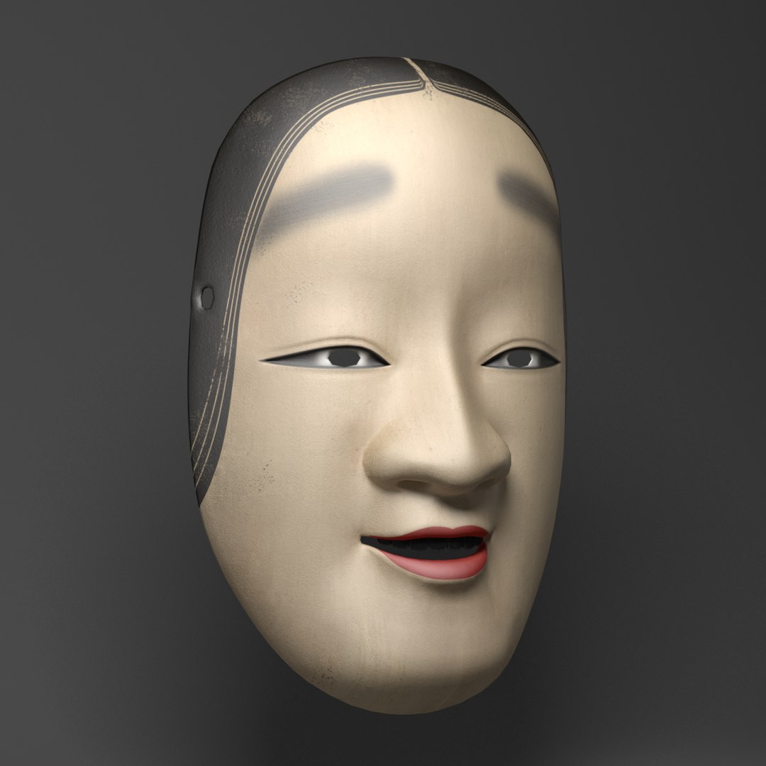Japanese noh-mask model - TurboSquid 1645077