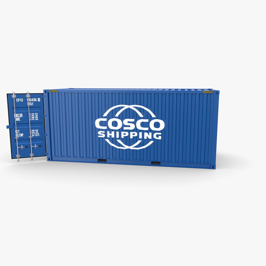 3D 20ft Shipping Container Cosco Shipping v1 - TurboSquid 1769817