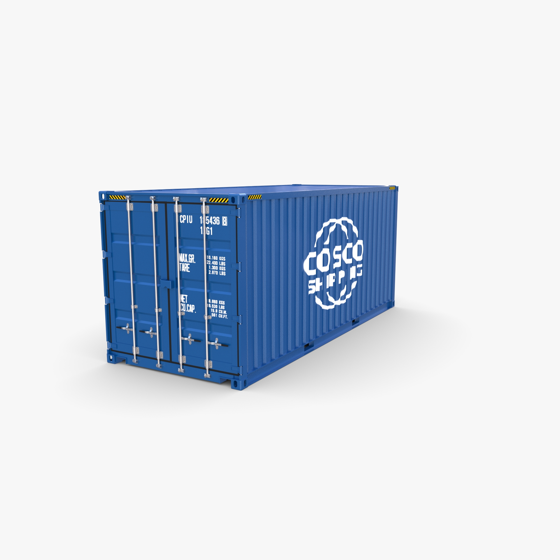 3D 20ft Shipping Container Cosco Shipping v1 - TurboSquid 1769817