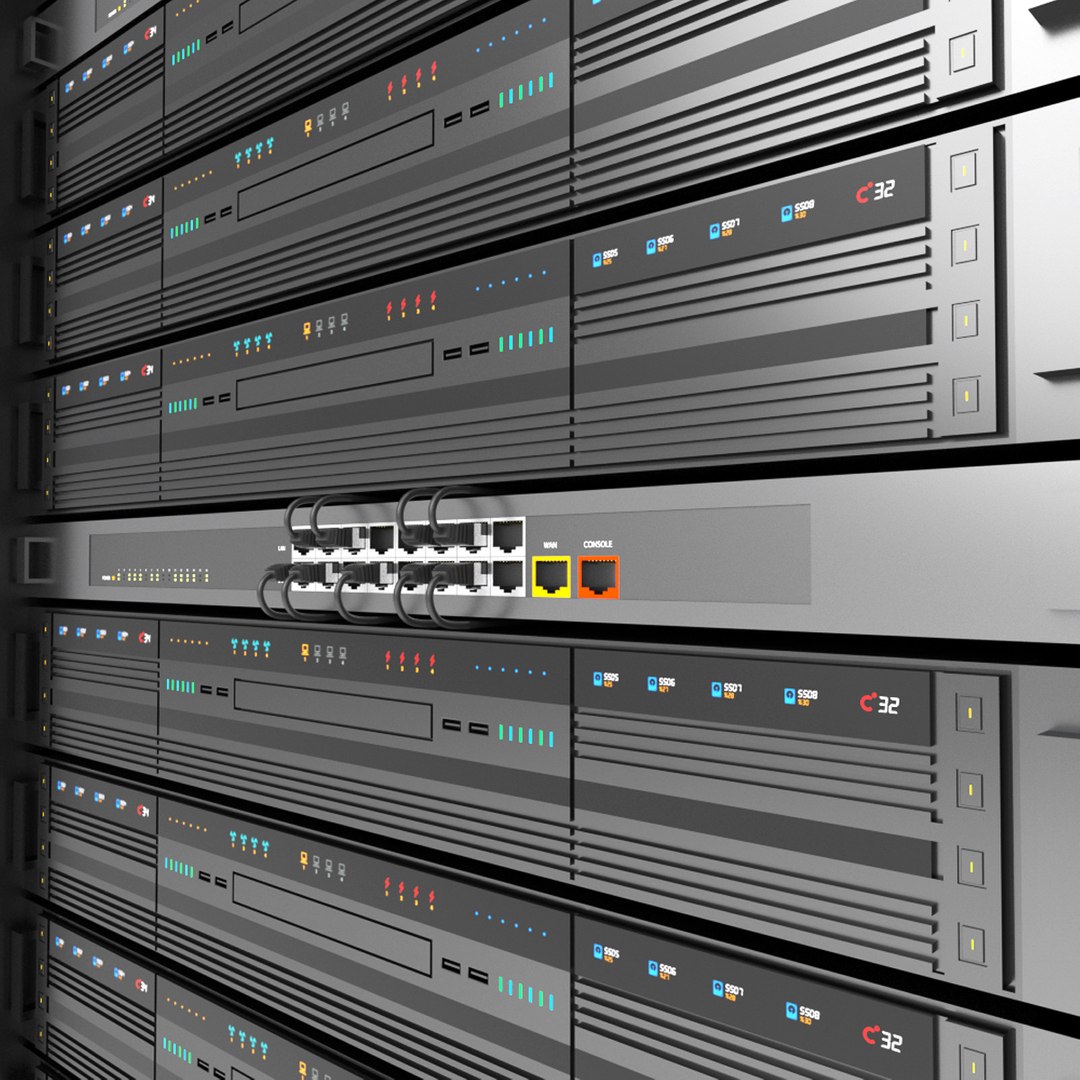 Server Rack Data Center 3D Model - TurboSquid 1366707