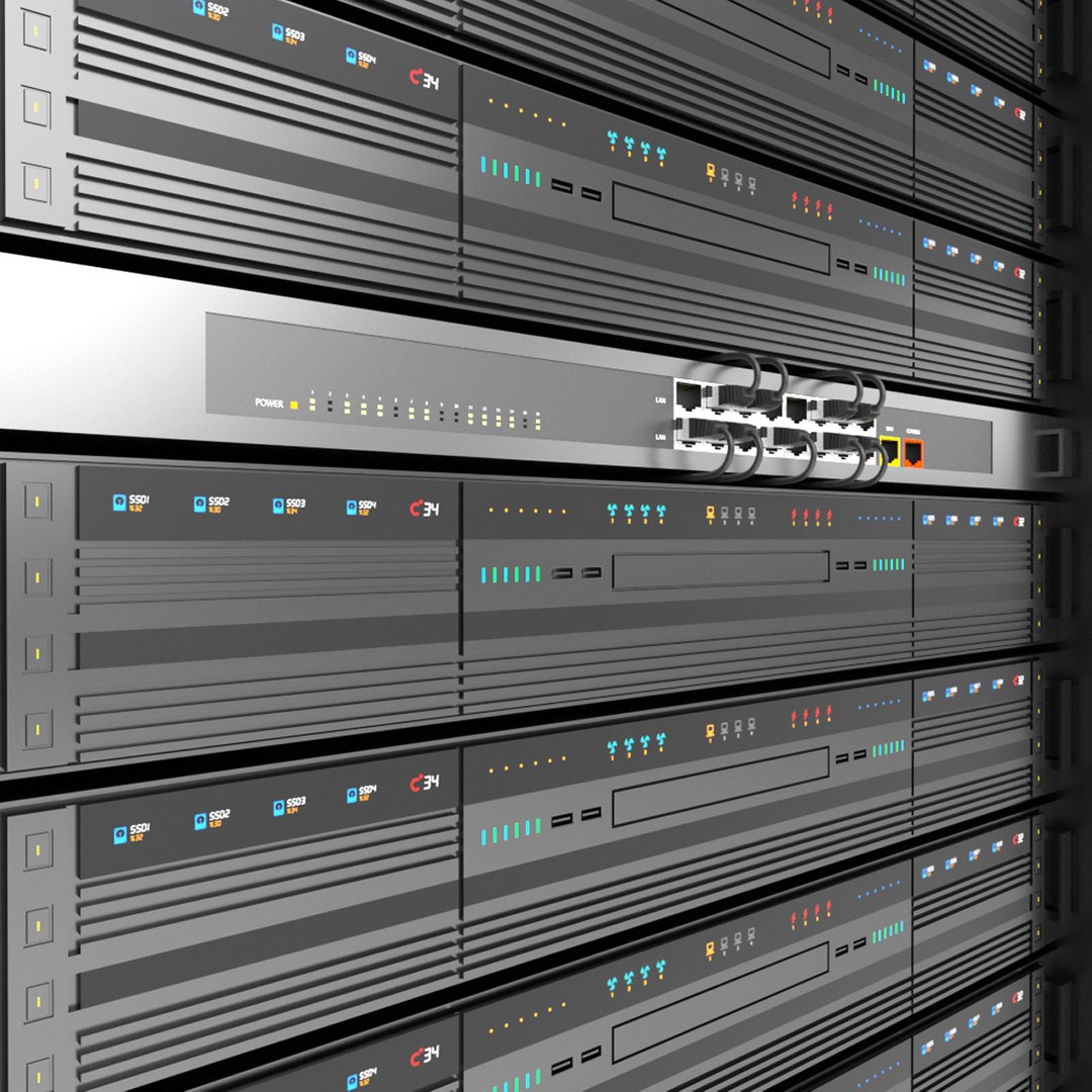Server Rack Data Center 3D Model - TurboSquid 1366707