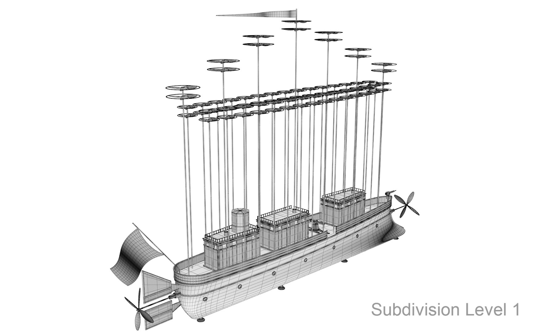 3D Albatross Airship Model - TurboSquid 2386885