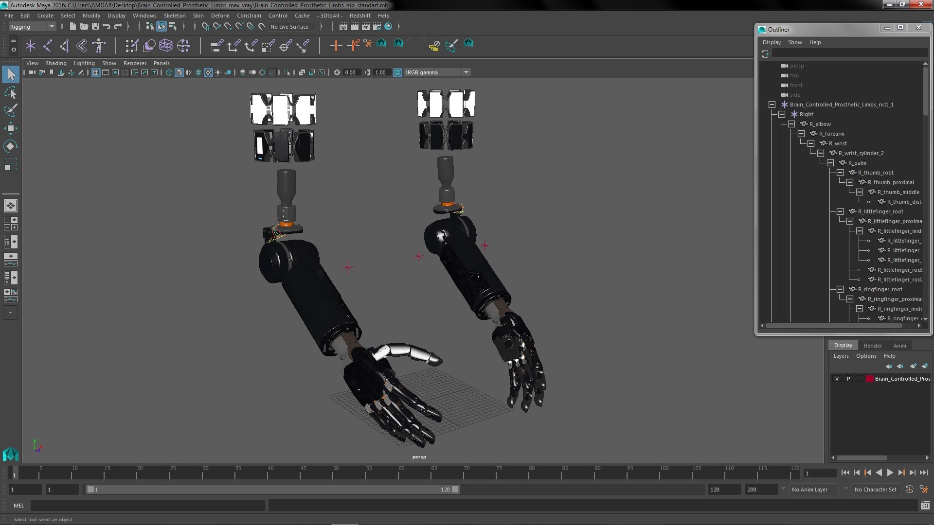 Brain Controlled Prosthetic Limbs 3D Model - TurboSquid 2092104