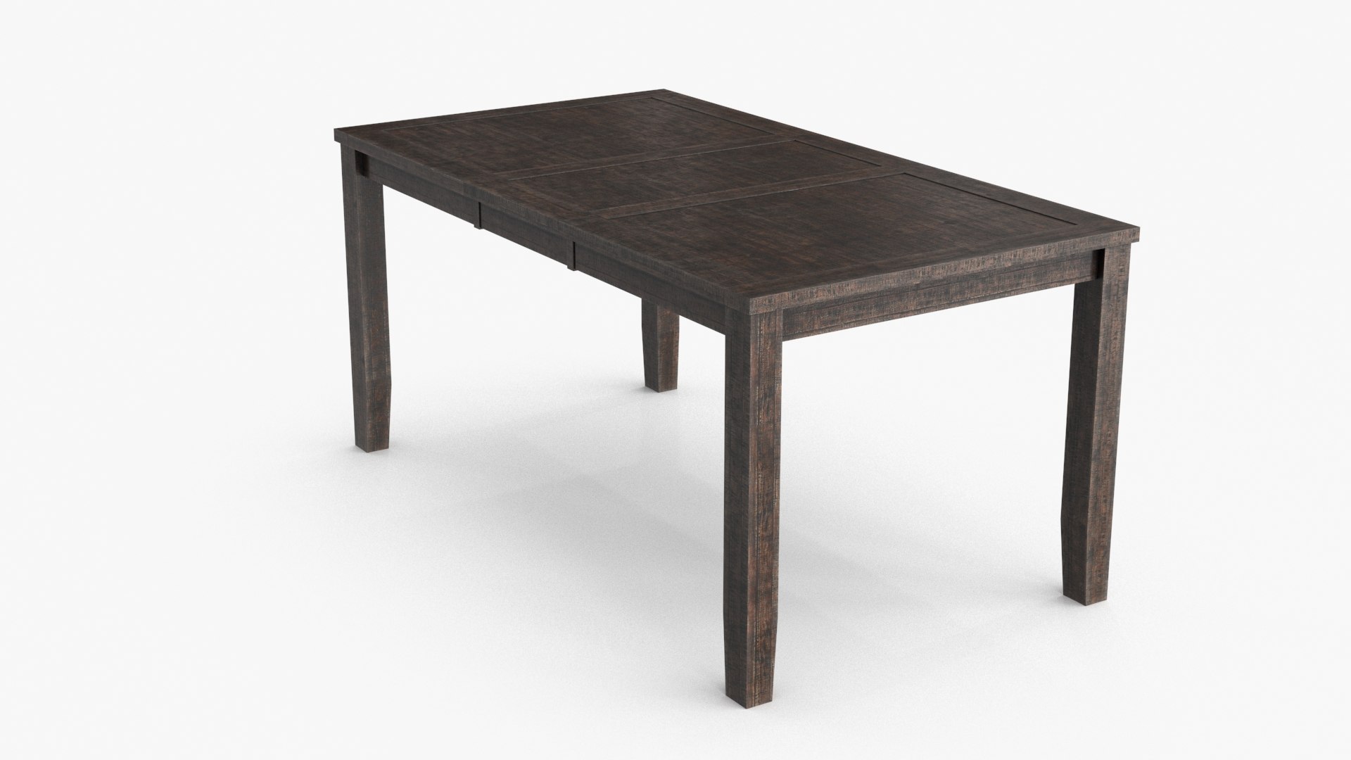 3D Extension Solid Pine Counter Height Table Model - TurboSquid 2240195