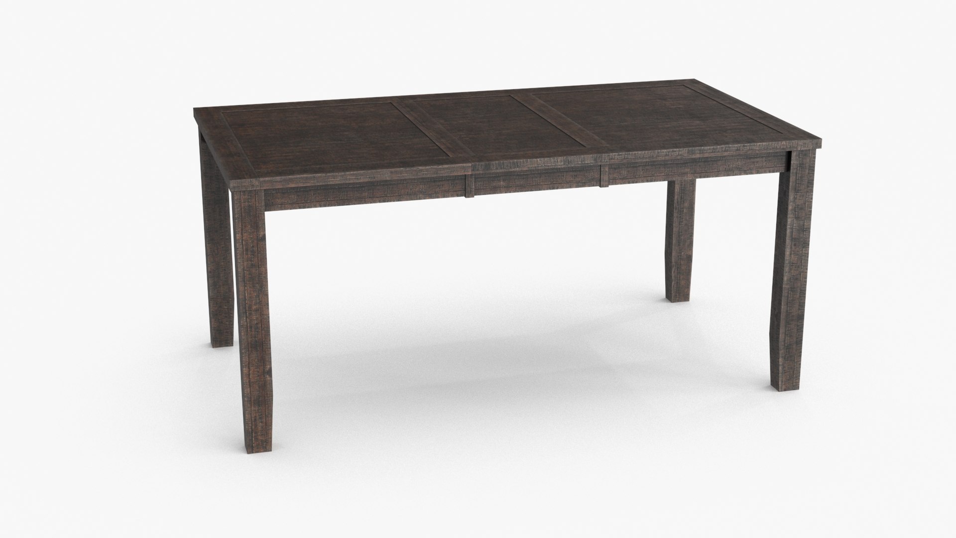 3D Extension Solid Pine Counter Height Table Model - TurboSquid 2240195