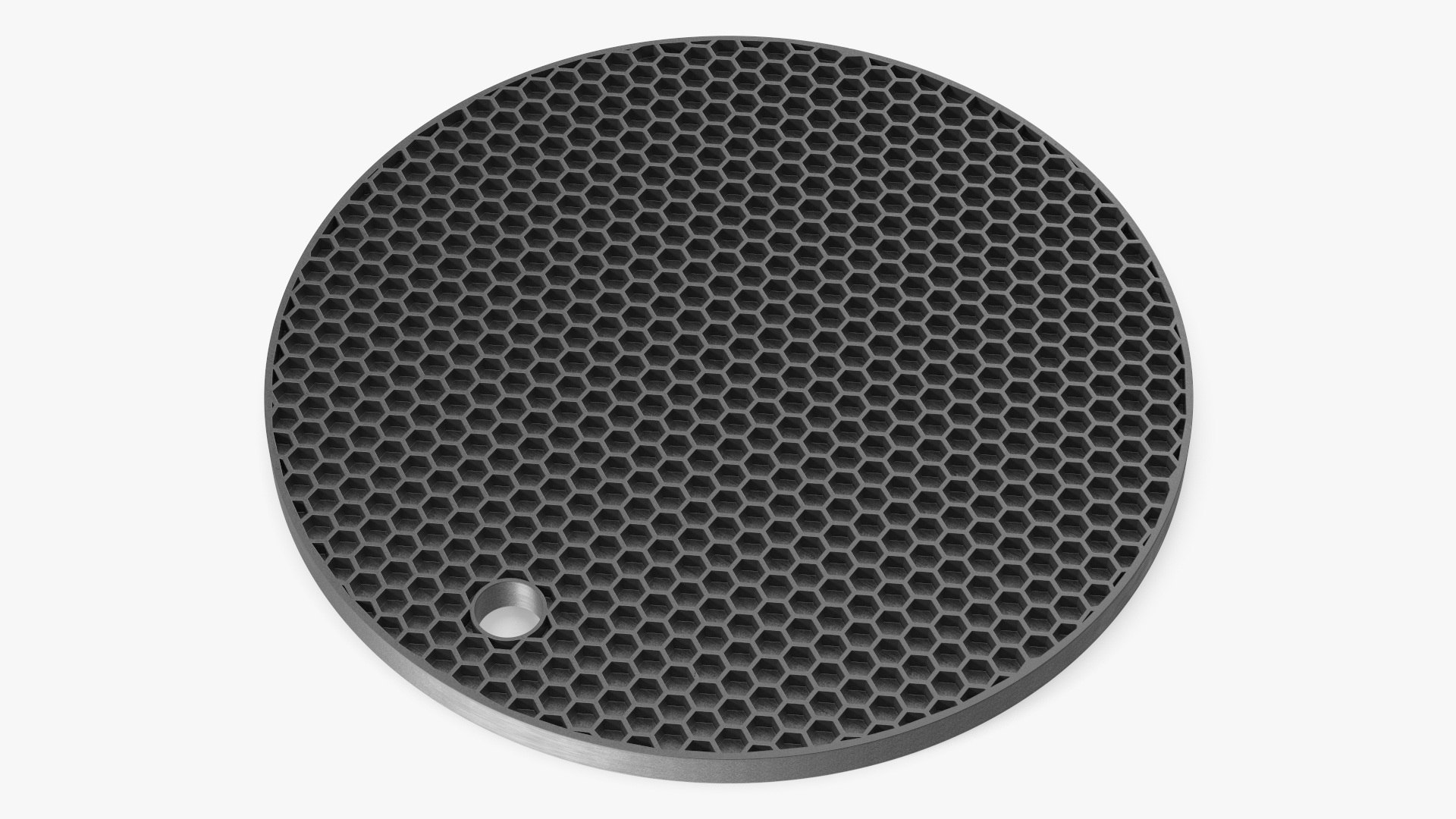 3D Model Heat Resistant Silicone Trivet Round Black - TurboSquid 2411177