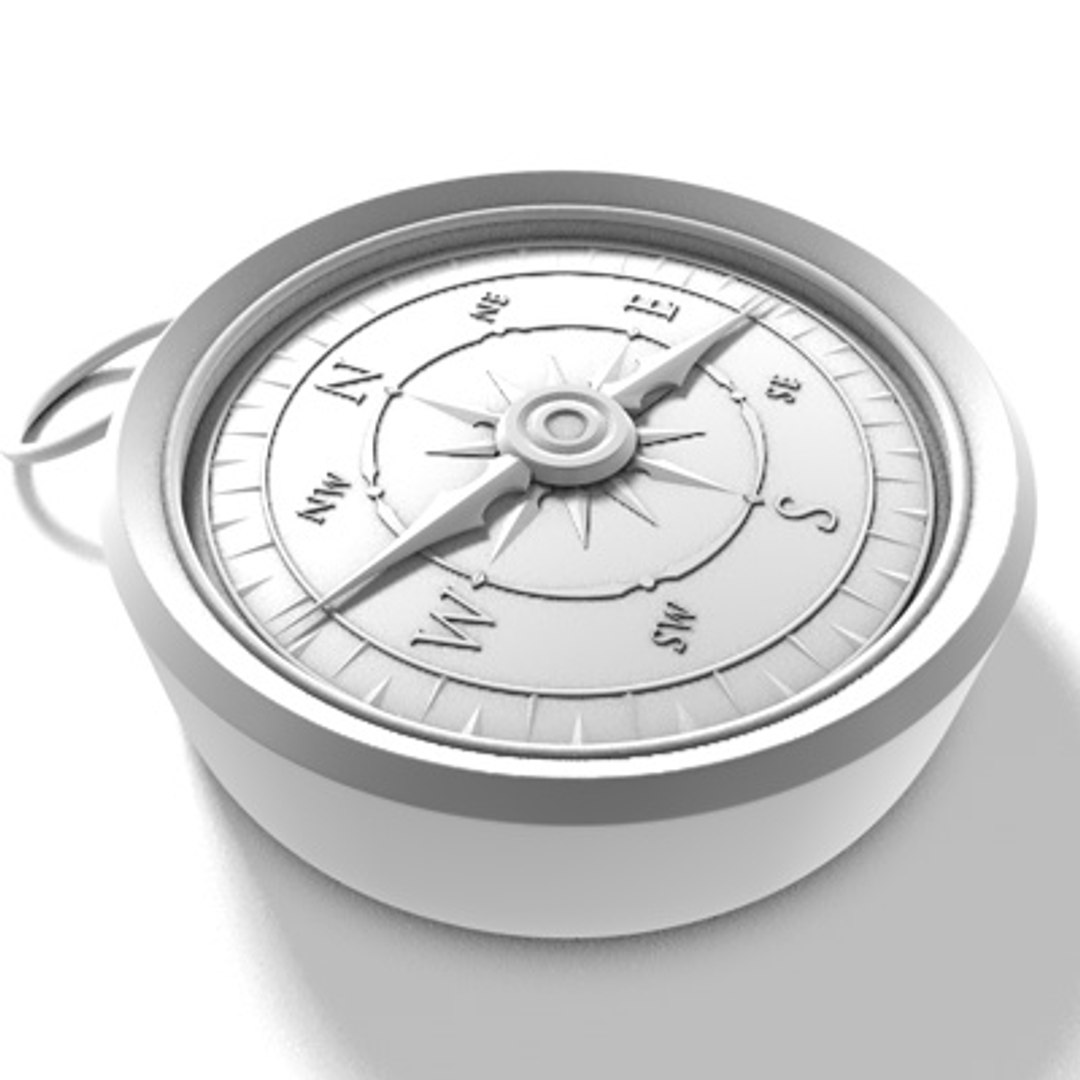 3d antique compass model