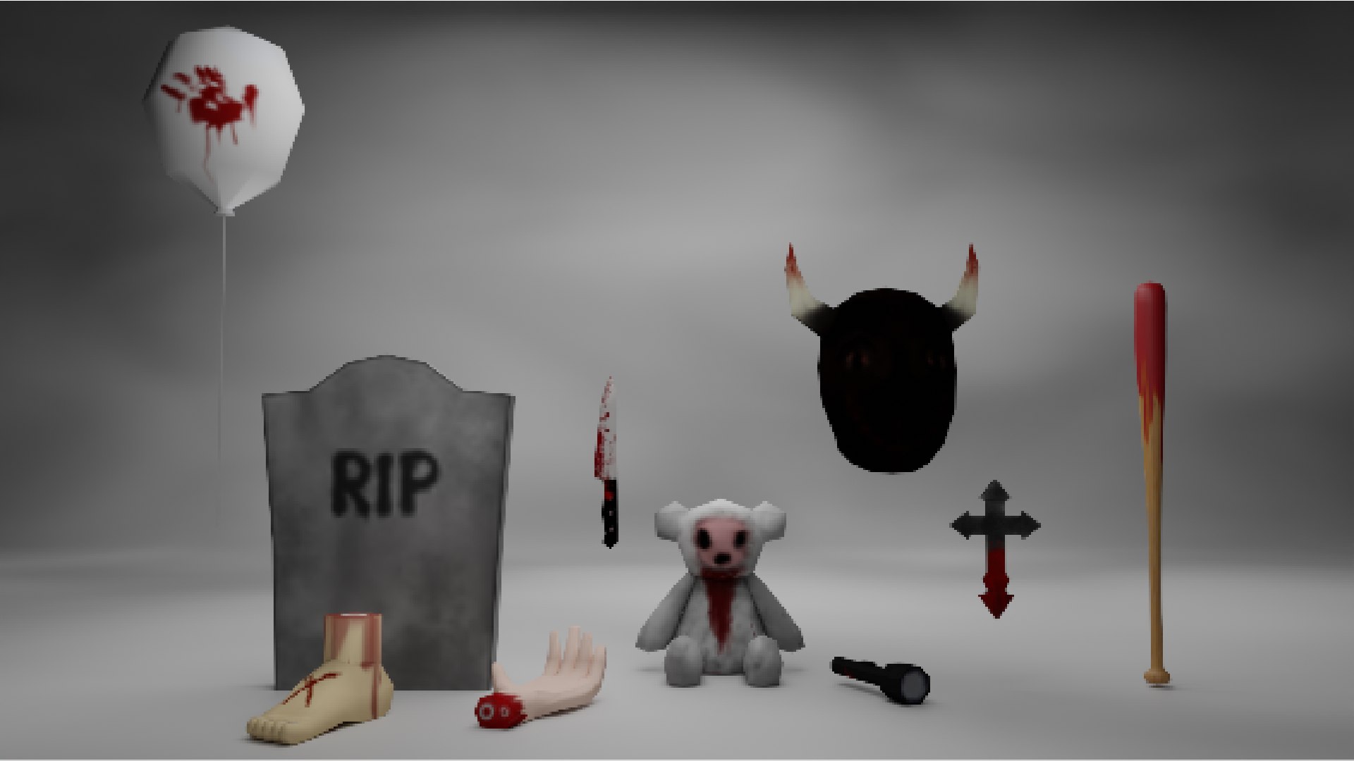 3D Model Horror Game Asset Pack - PS1PSX Style - TurboSquid 1971387