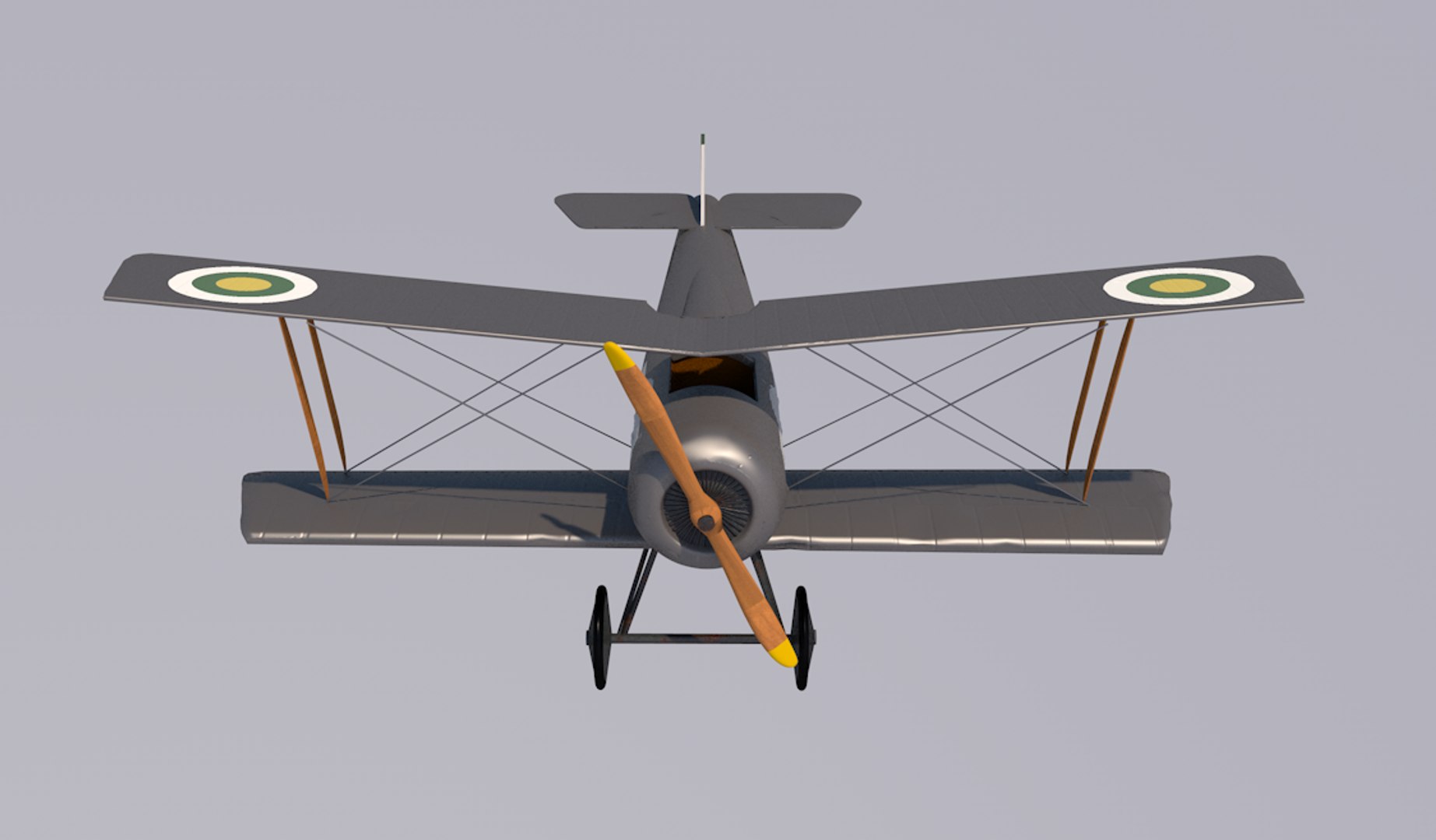 3d c4d hanriot airplane