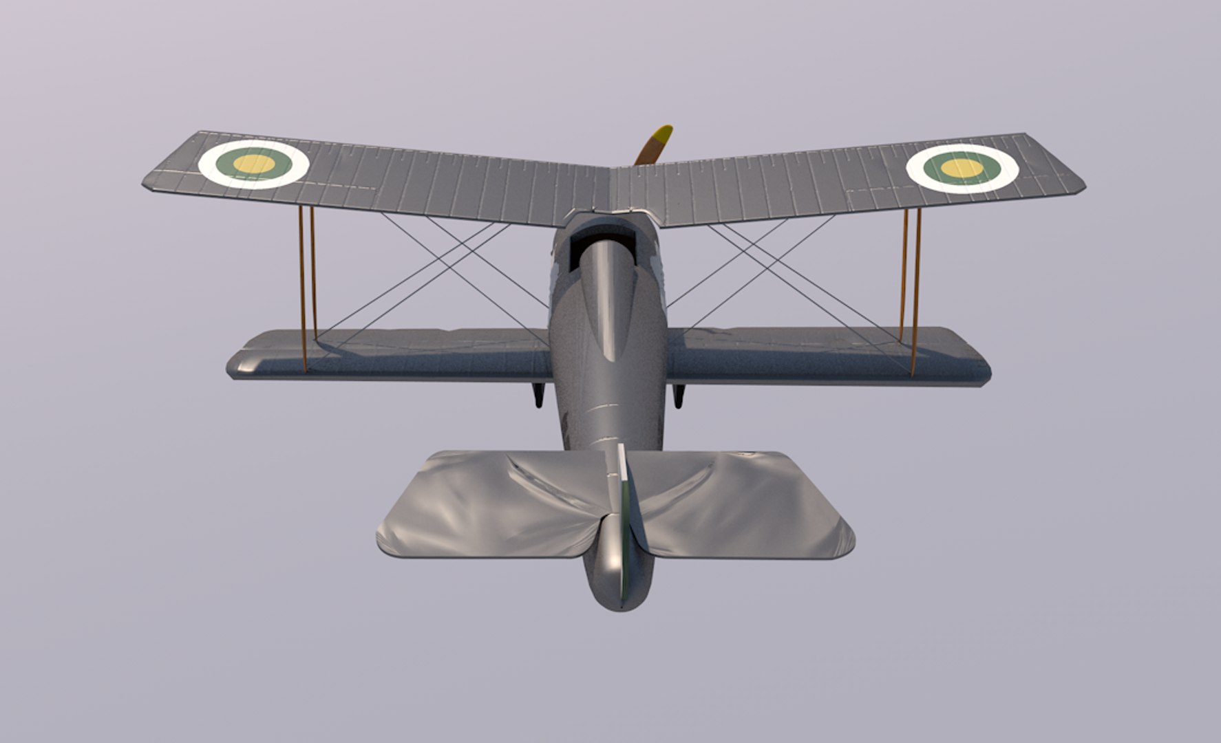 3d c4d hanriot airplane
