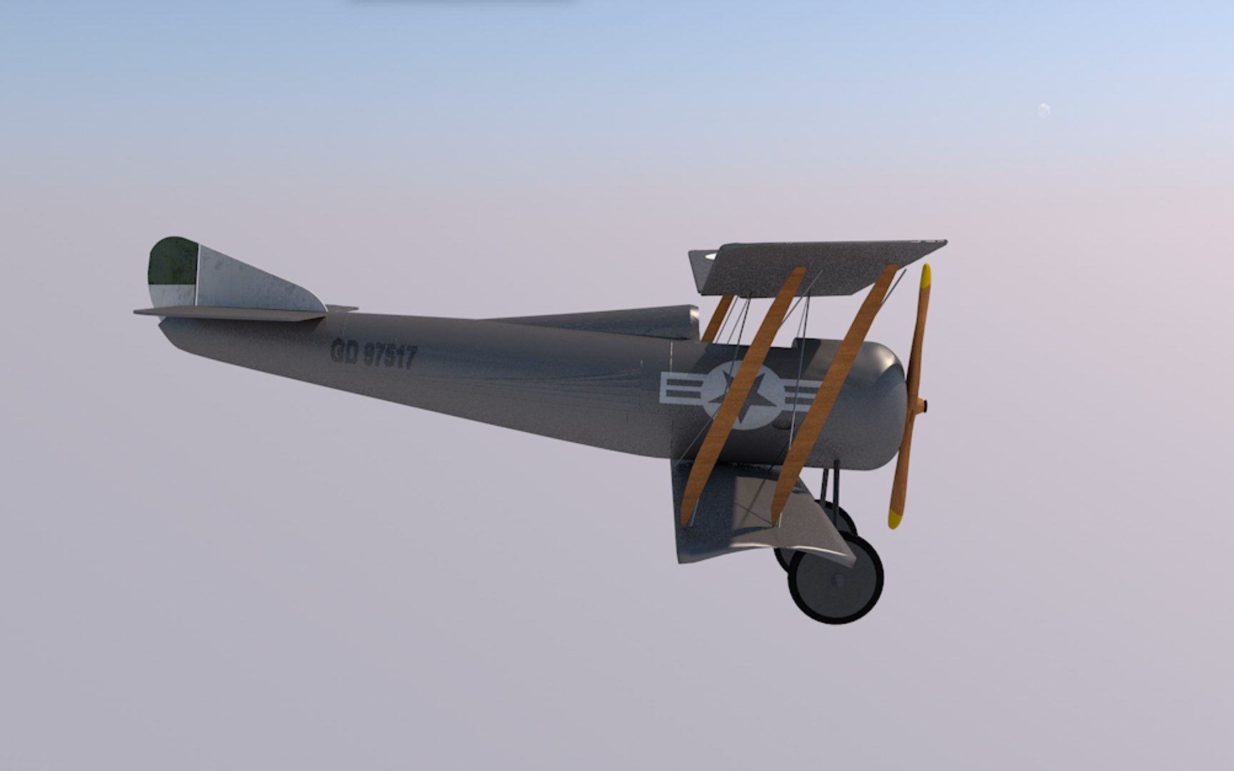 3d c4d hanriot airplane