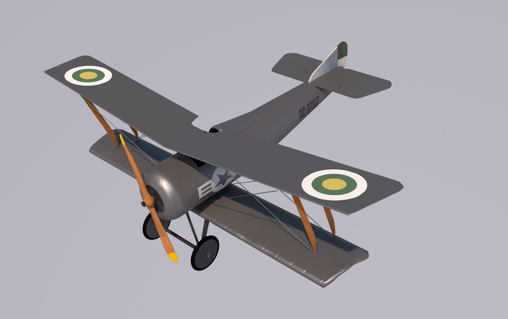3d c4d hanriot airplane