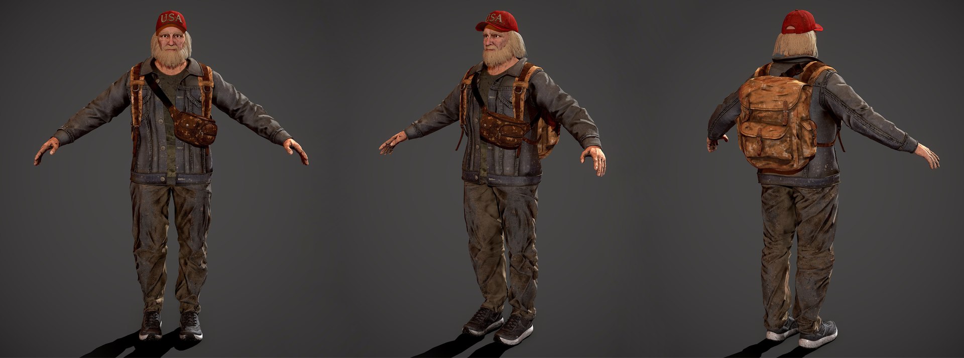 3D Homeless Traveler - TurboSquid 1966420