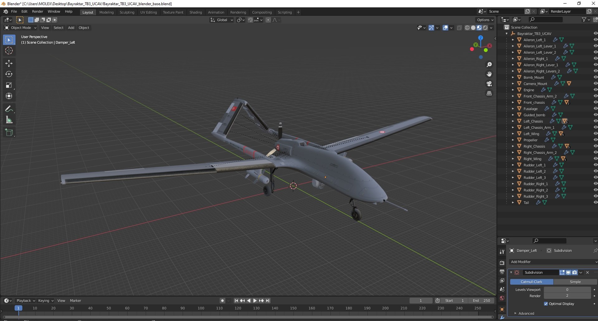 3D Model Bayraktar TB3 UCAV - TurboSquid 2273082