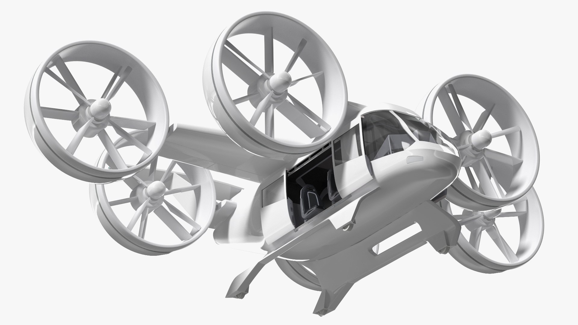 Concept Flying Taxi Simple Interior Rigged 3D model - TurboSquid 2170130