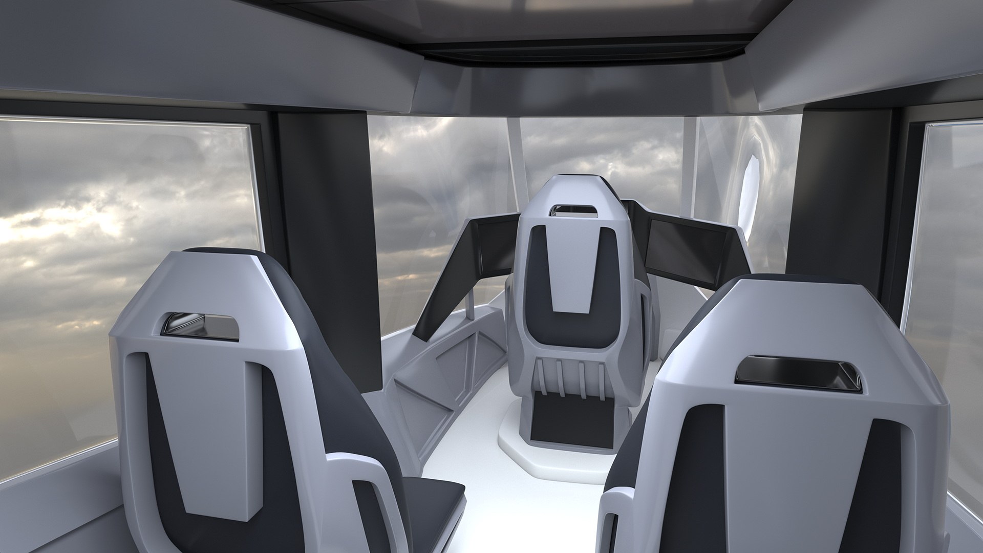 Concept Flying Taxi Simple Interior Rigged 3D model - TurboSquid 2170130