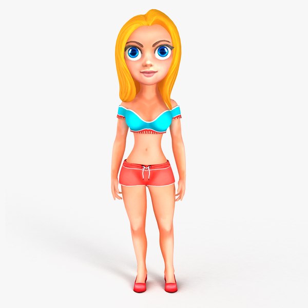 Cartoon Girl 3d Models For Download Turbosquid