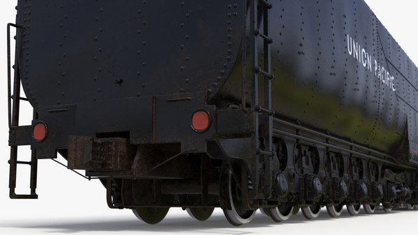 为 Cinema 4D 装配的机车 Big Boy 和拖曳煤水车3D模型 - TurboSquid 2319959