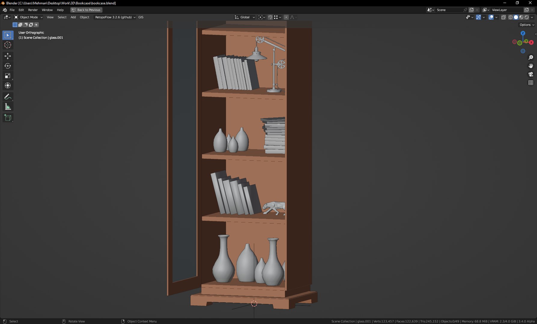 Bookcase 3D Model - TurboSquid 1972990