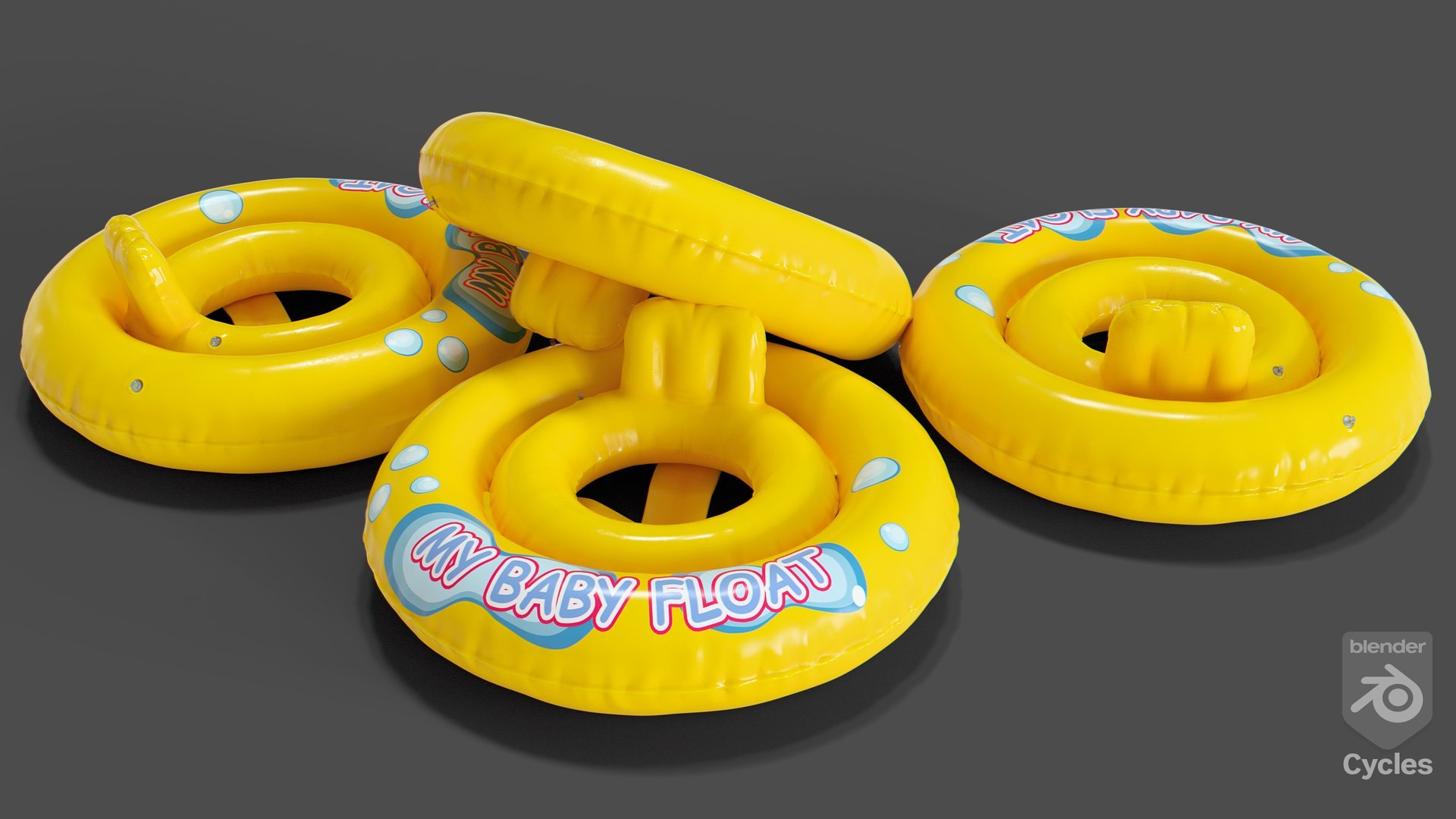 Inflatable Pool Floats Collection 3D Model - TurboSquid 2380383