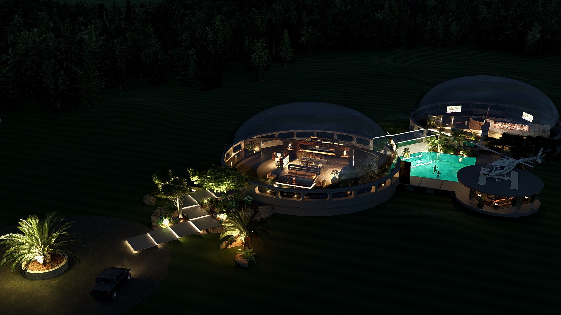 3D Dome House Model - TurboSquid 2300860