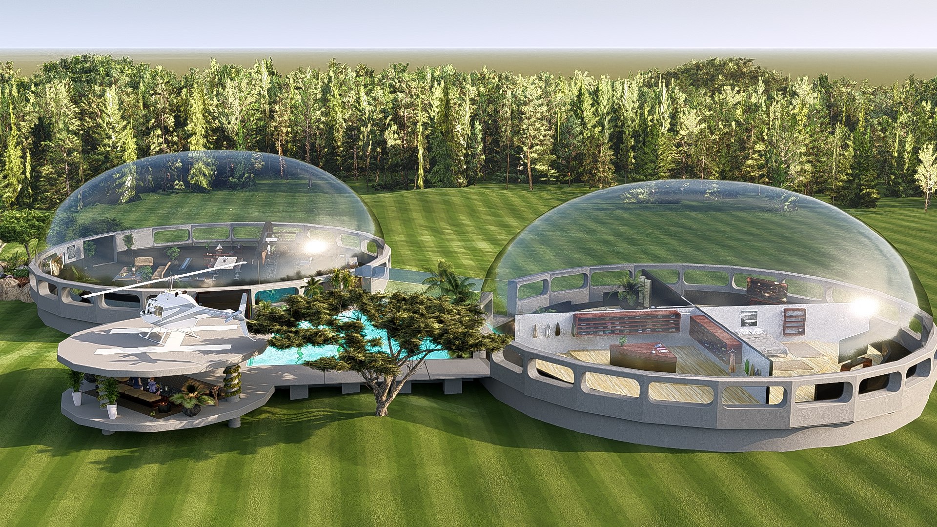 3D Dome House Model - TurboSquid 2300860