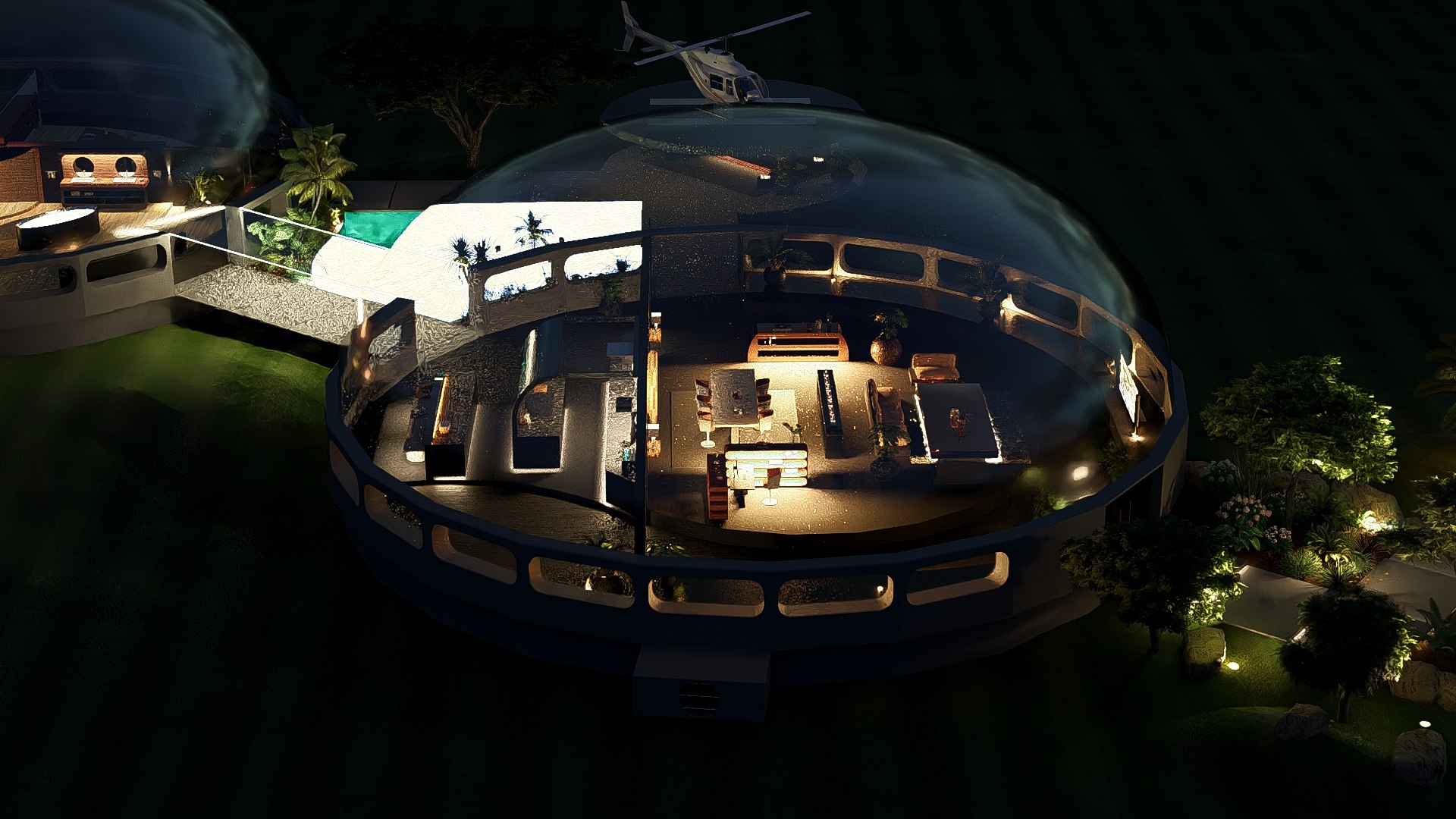 3D Dome House Model - TurboSquid 2300860