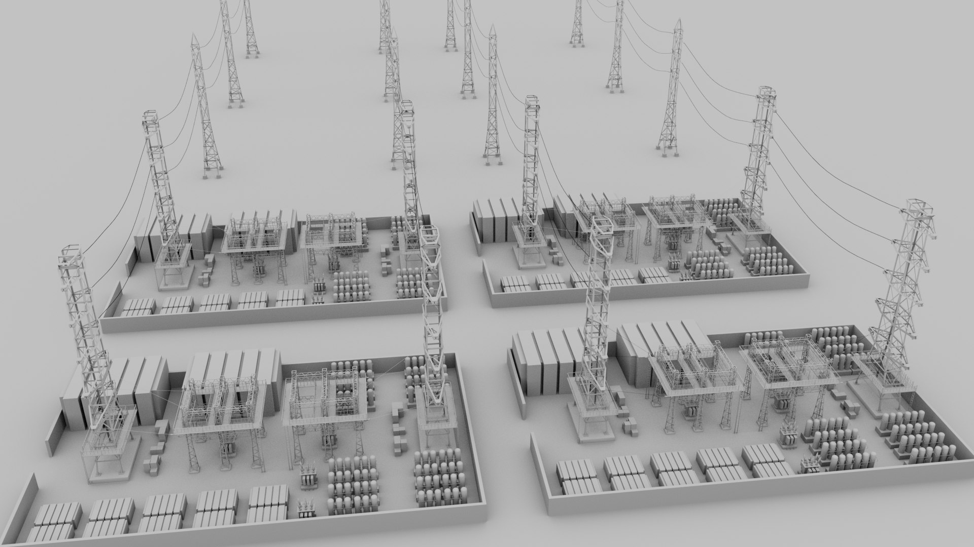 3D Electrical Substation 3D - TurboSquid 2155424